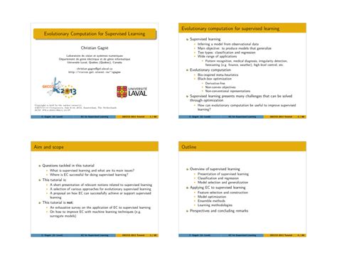 Pdf Evolutionary Computation For Supervised Learning