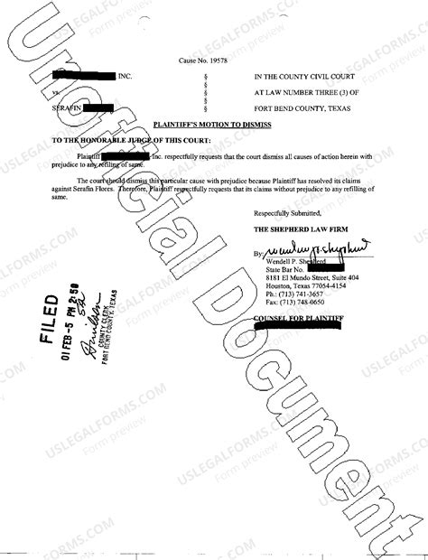 Texas Plaintiffs Motion To Dismiss Us Legal Forms
