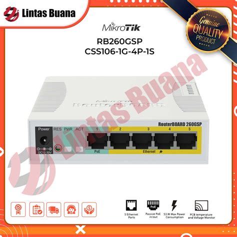 Jual Mikrotik Rb260gsp Css106 1g 4p 1s Shopee Indonesia