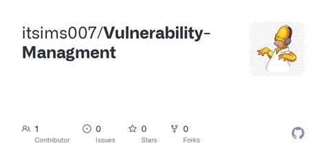 Github Itsims007vulnerability Managment