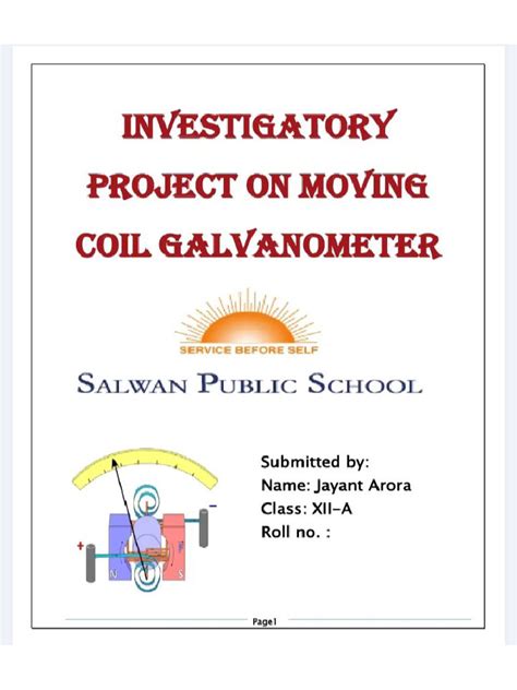 Moving Coil Galvanometer Pdf