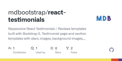 Github Mdbootstrap React Testimonials Responsive React Testimonials Reviews Templates Built