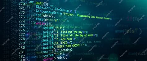 premium photo abstract modern tech of programming code screen developer