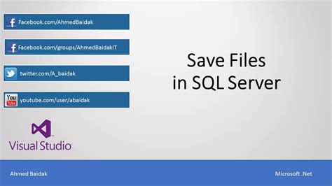 Save Files In Sql Server Youtube