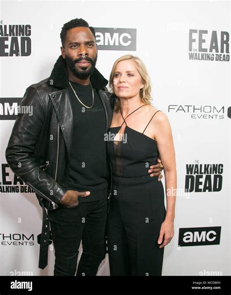 New York Ny April 14 2018 Colman Domingo And Kim Dickens Attend The
