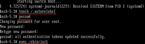 Linux Centos9 Root 비밀번호 초기화
