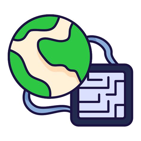 Globe Generic Outline Color Icon