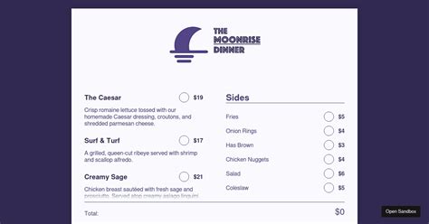 React Restaurant Menu Forked Codesandbox