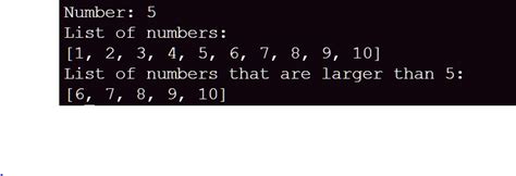 Number List Of Numbers List Of Numbers That Are Larger Than