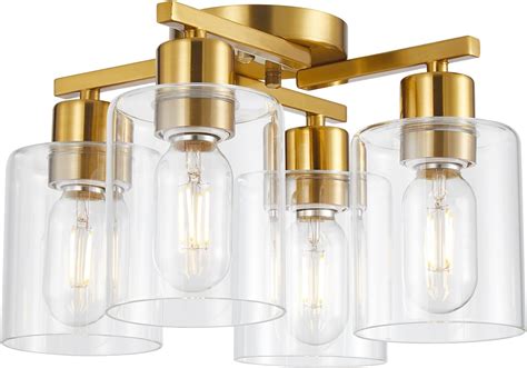 Diduio 6 Light Semi Flush Mount Ceiling Light Modern Brushed Nickel