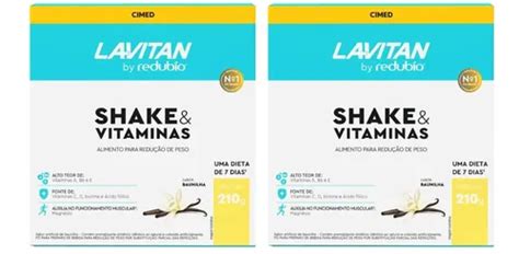 Kit 2 Shake Redubio E Vitaminas Sabor Baunilha 210g Cimed Mercadolivre