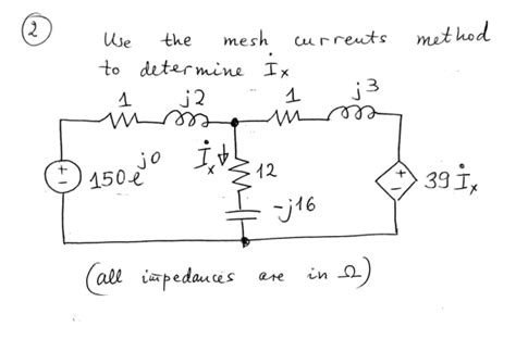 Solved 2 ﻿use The Mesh Currents Method To Determine