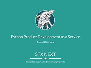 Python Product Development As A Service PPT