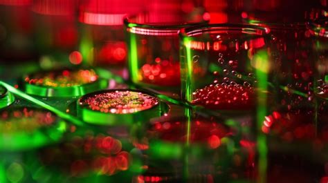 Premium Photo A Microscopes Lens Captures Cells Being Deposited Layer By Layer Onto A