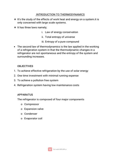Introduction To Thermodynamics Pdf