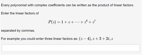 Solved Every Polynomial With Complex Coefficients Can Be