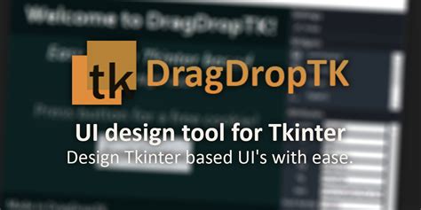 GitHub Kejjtoli DragDropTK GUI Design Tool For Tkinter