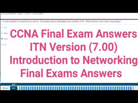Cisco CCNA Final Exam Answers ITN Version 7 00 ITNv7 Final Exam