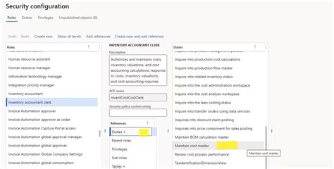 Security Access To Roles And Duties
