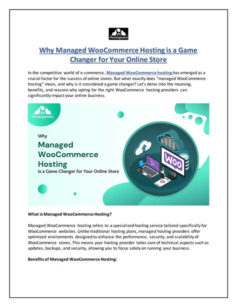 PPT Why Managed WooCommerce Hosting Is A Game Changer For Your Online Store PowerPoint