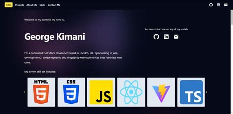 George Kimani On Linkedin React Css Portfolio Portfoliowebsite