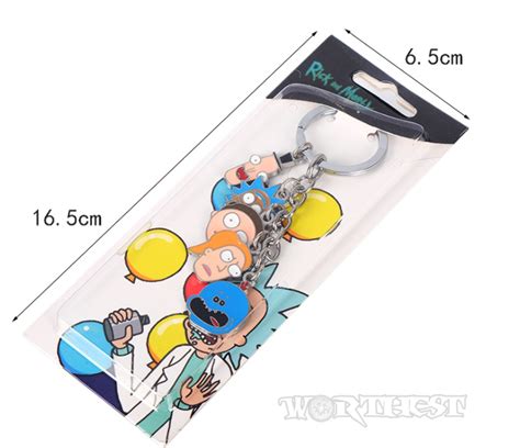 Брелок 5в1 персонажи Rick And Morty стальной мульт Рик и Морти на ключи с доставкой по всей
