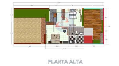 Casa De 8x8 Metros De Dos Pisos 3 Habitaciones D257 Casa Actual DiseÑo