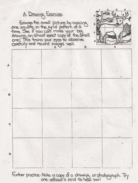 Grid Drawing Exercise Worksheet