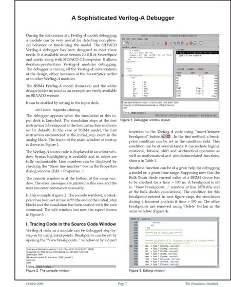 A Sophisticated Verilog A Debugger Silvaco