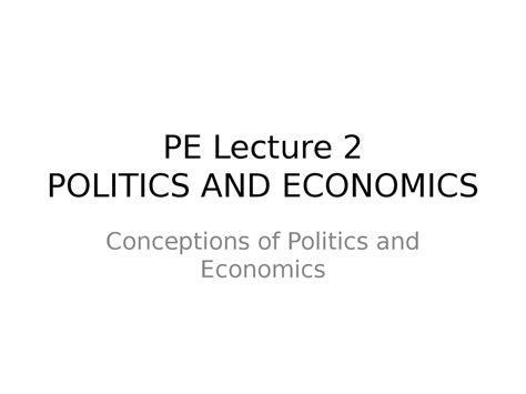 Political Economy Theory And Practice Docsity