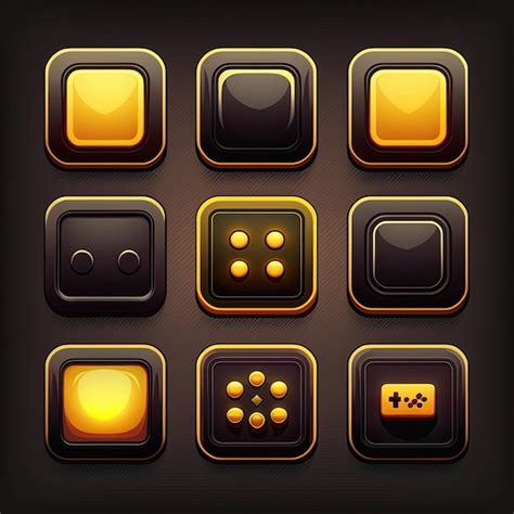 premium ai image colorful square game button ai generated ui design interface icon user