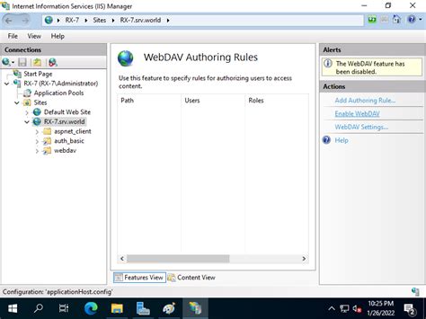 Windows Server 2022 Iis Webdav Setting Server World