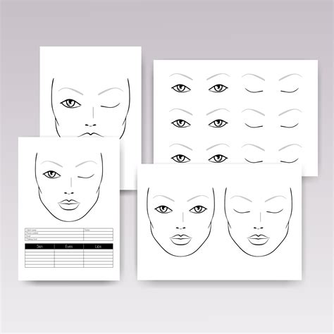 Makeup Practice Sheets