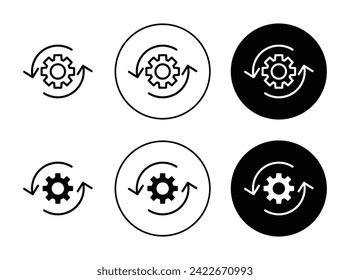 Workflow Process Vector Illustration Set Efficiency Stock Vector Royalty Free