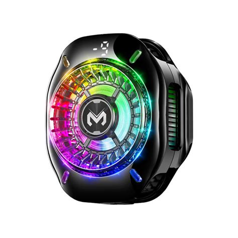Memo Cx10 Rgb Pro Model With Digital Display Magnetic And Cllip Mobile Cooling Fan For Gaming