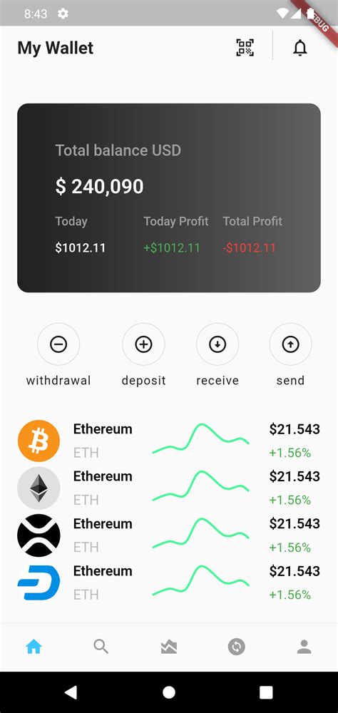 Github Yousefzinsazk78flutteruiwalletapp Developer My Wallet App