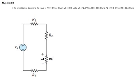 solved in the circuit below determine the value of r4 in