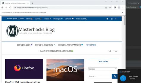 Cómo Crear Un Test Para Abrir Una Página Web Y Dar Clic En Un Enlace