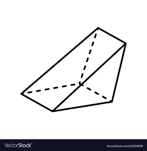Triangular Prism Geometric Figure Gometry Shape Vector Image