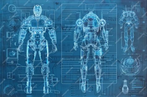 A Blueprint Diagram Of An Advanced Robotics Prototype A Blueprint Diagram Of An Advanced