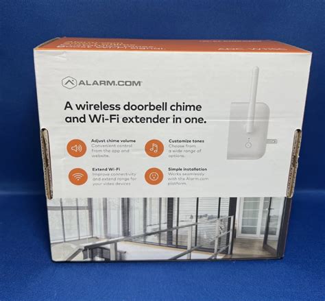 Alarm Com ADC W115C Wireless Configurable Doorbell Smart Chime And 2 4 GHz Wi Fi EBay