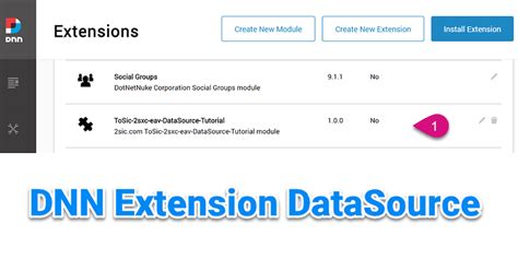 Custom Datasource Creating A Dnn Extension