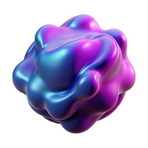 Dramatic Bold Impressionist Concept Art Style Isolated Cutout Of A Single Pulsating Amorphous