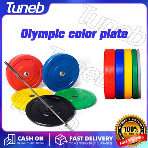 Tuneb Olympic Bumper Steel Color Plate 10kg 25kg Olympic Long Bar