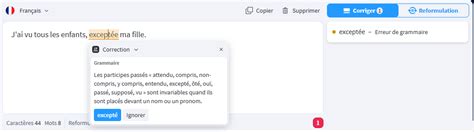 Fr Excepté Exceptée · Issue 8537 · Languagetool Orglanguagetool