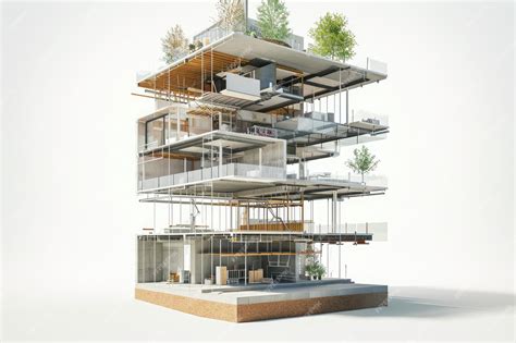 A Towering Contemporary Building Boasts A Multitude Of Balconies On Its