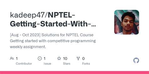 GitHub Kadeep47 NPTEL Getting Started With Competitive Programming