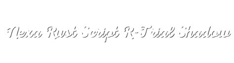 Nexa Rust Script R Trial Shadow Font