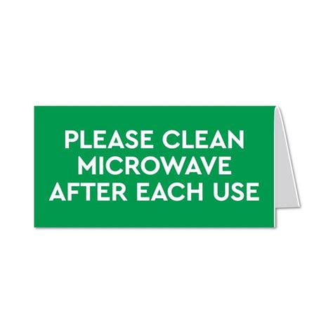 Clean Microwave After Use Sign