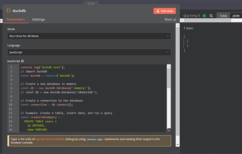 Evaluating The Duckdb Javascript Interface In A Code Node Questions N8n Community